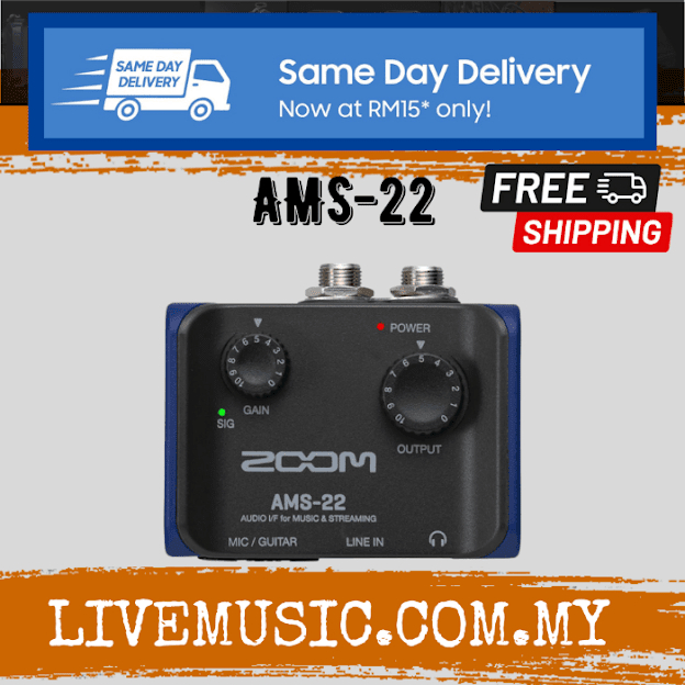 ZOOM AMS-22 USB AUDIO INTERFACE ( AMS 22 / AMS22 ) | Shopee Malaysia