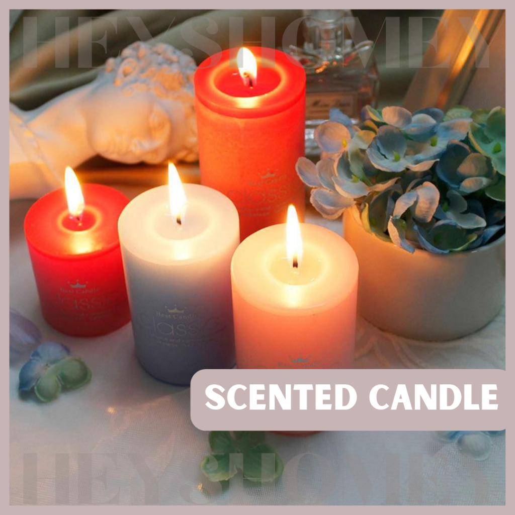Colourful Cylinder Scented Candle / Smokeless Scented Candle for Home ...