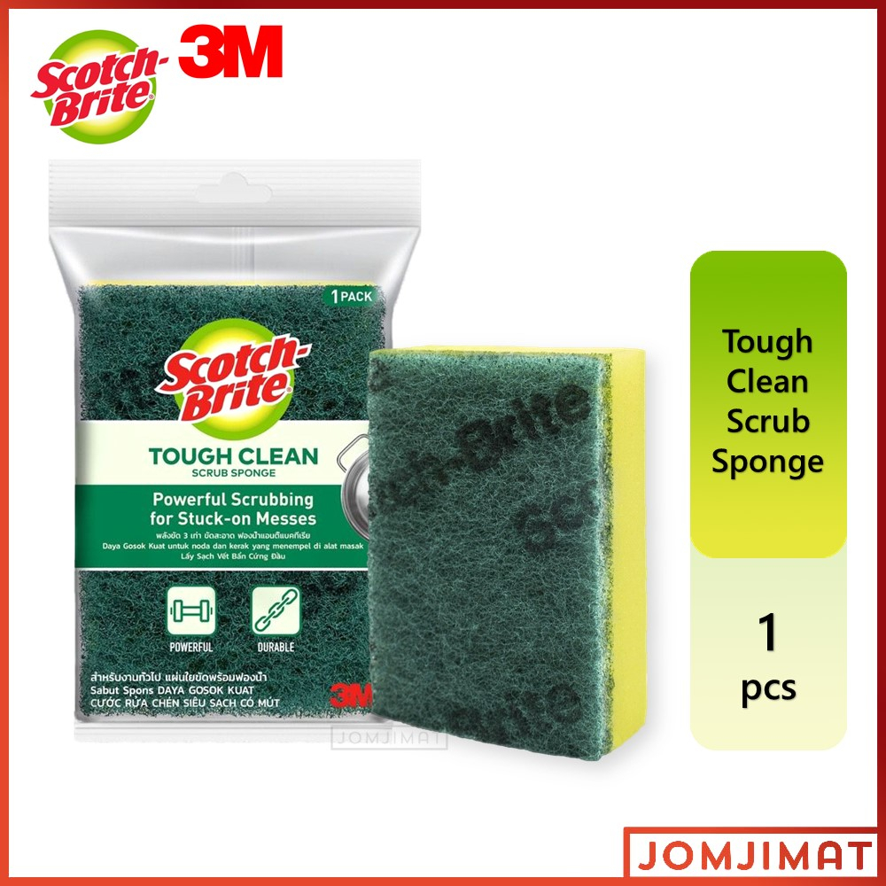3M Scotch Brite Tough Clean Scrub Sponge 1pcs/pack / Heavy Duty ...