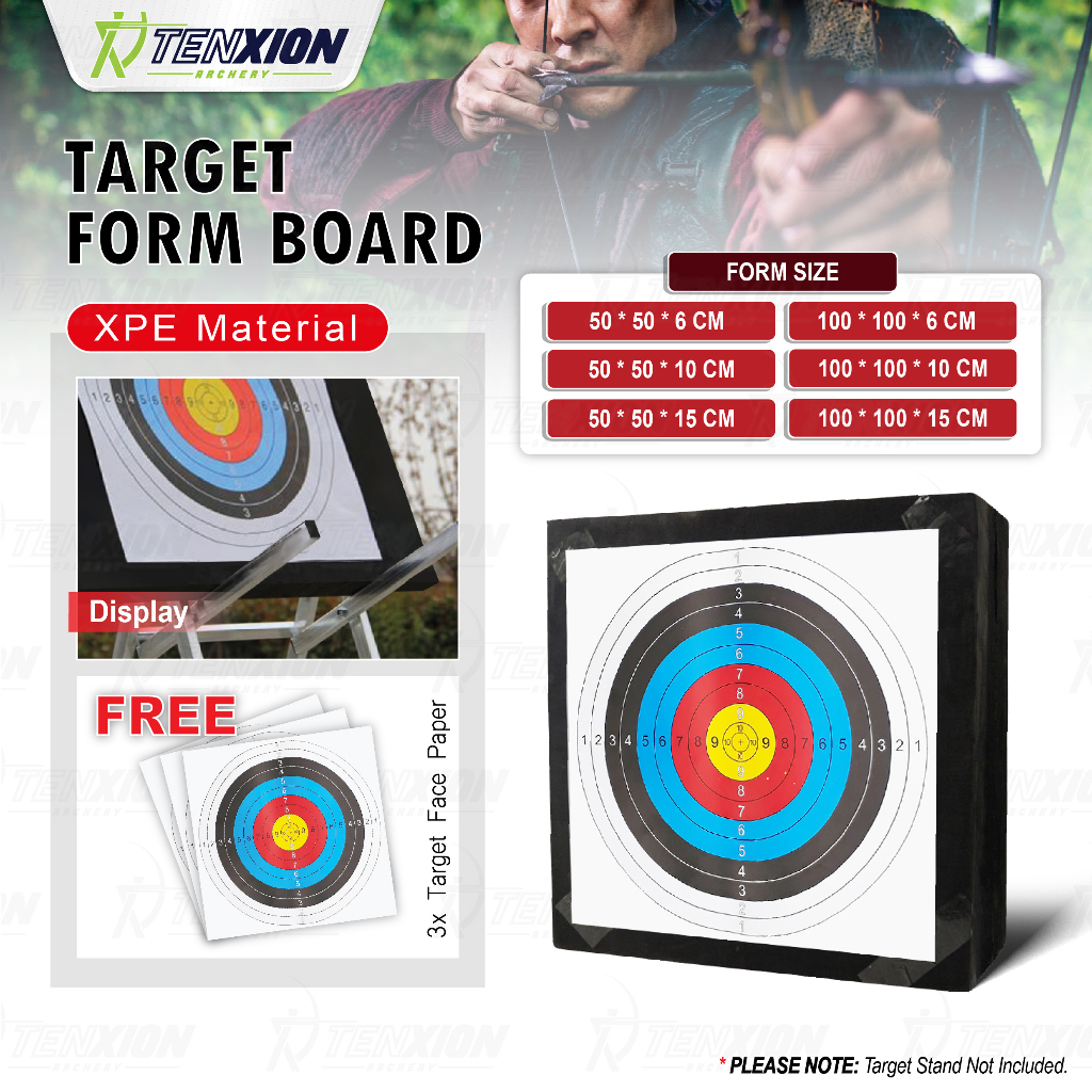 Free Target Face High Durability EVA XPE Foam Target Board Butt Archery ...