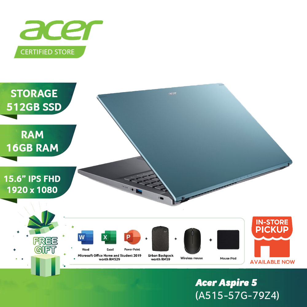 Acer Aspire 5 A515-57G-79Z4 Laptop (I7-1255U 16GD4 512SSD/MX550 2GD6 ...