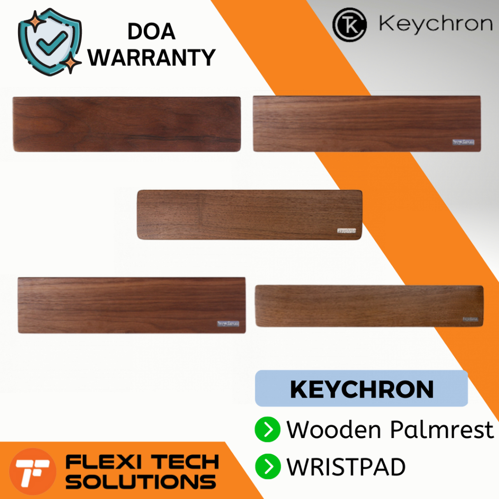 Flexi Tech KEYCHRON Keyboards Wooden Palmrest K10 / C2 / K2 / K6 / K8 / C1/ K3 / K7 / K12 ...