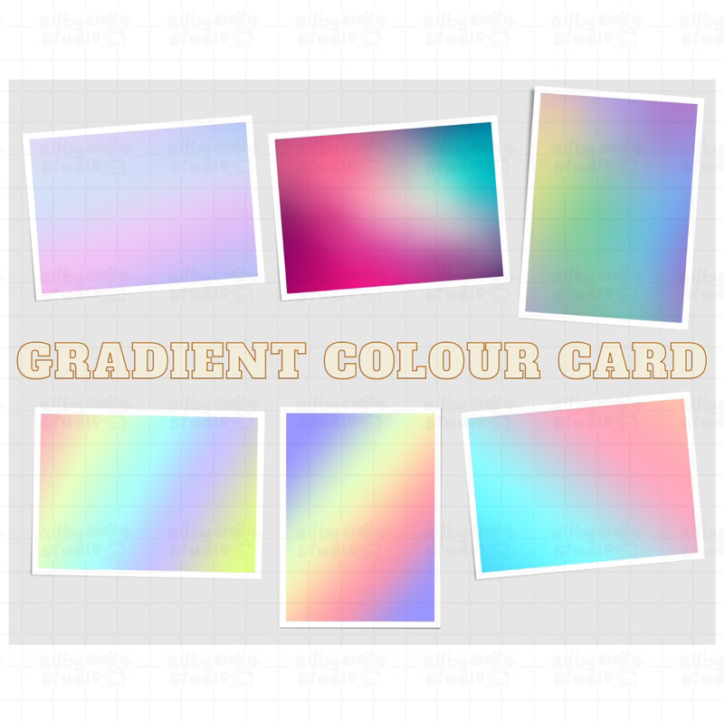 PROCREATE Gradient Colour Card for Font Colour | Shopee Malaysia