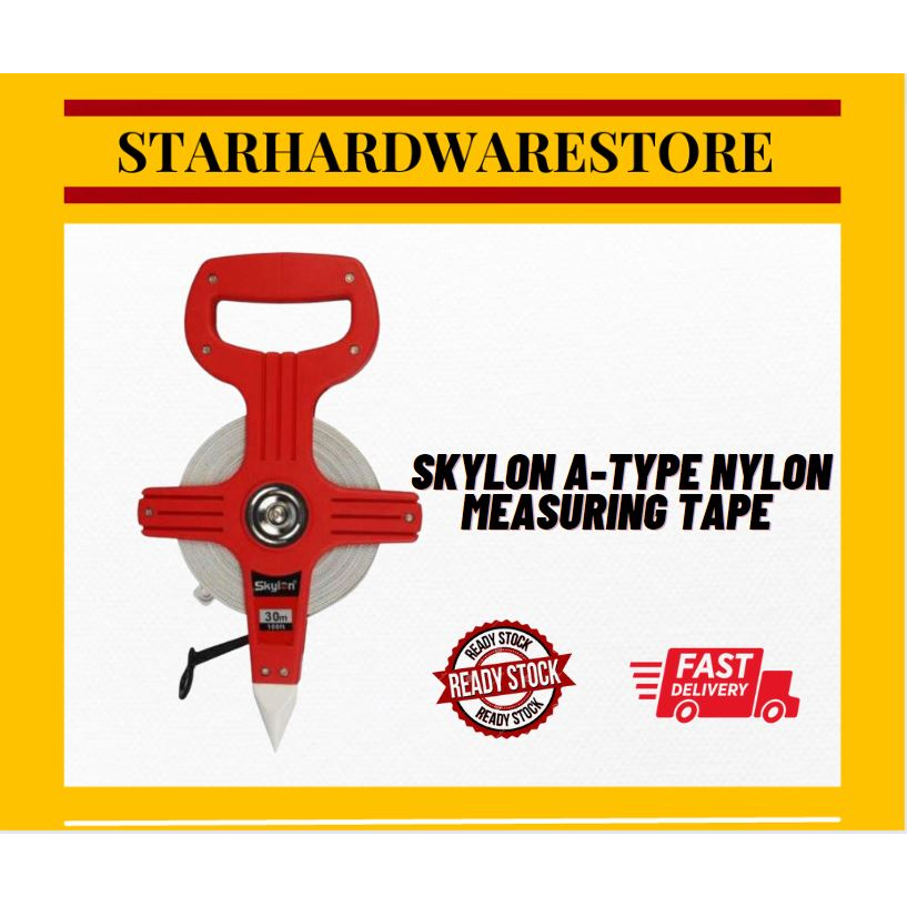 🌟READY STOCK🌟 SKYLON A-TYPE NYLON MEASURING TAPE ( 30M,50M,100M ...