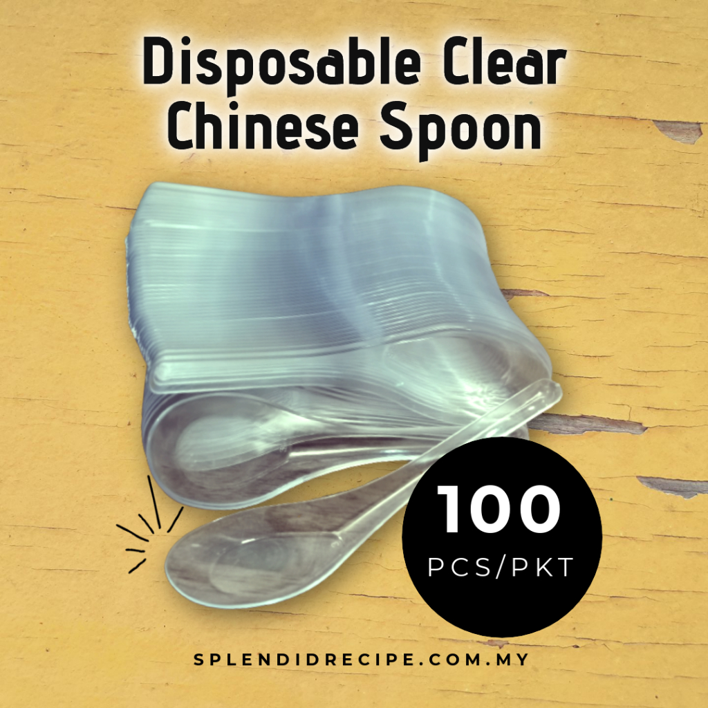 Disposable Chinese Spoon Clear / White (50 pcs) | Shopee Malaysia