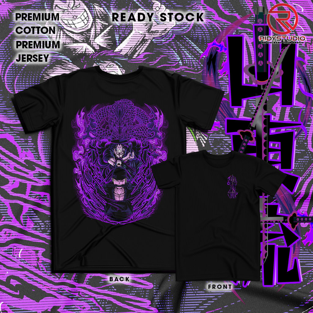 Baju Zoro with Oden one piece luffy anime T-Shirt Unisex Tee | Shopee ...