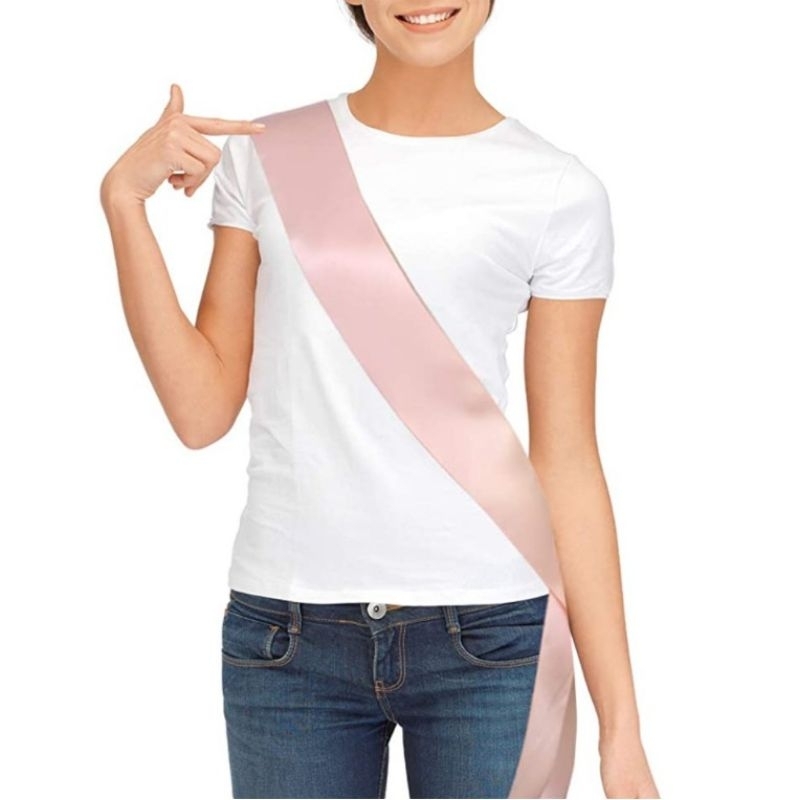 [READY STOCK] BLANK SATIN SASH PLAIN MAKE YOU OWN DIY SASH (156911 ...
