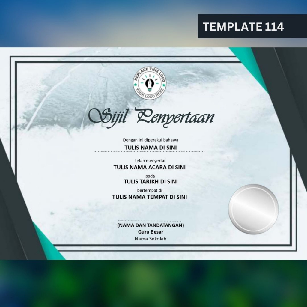 [Powerpoint] Template Sijil Certificate Template Editable Powerpoint ...