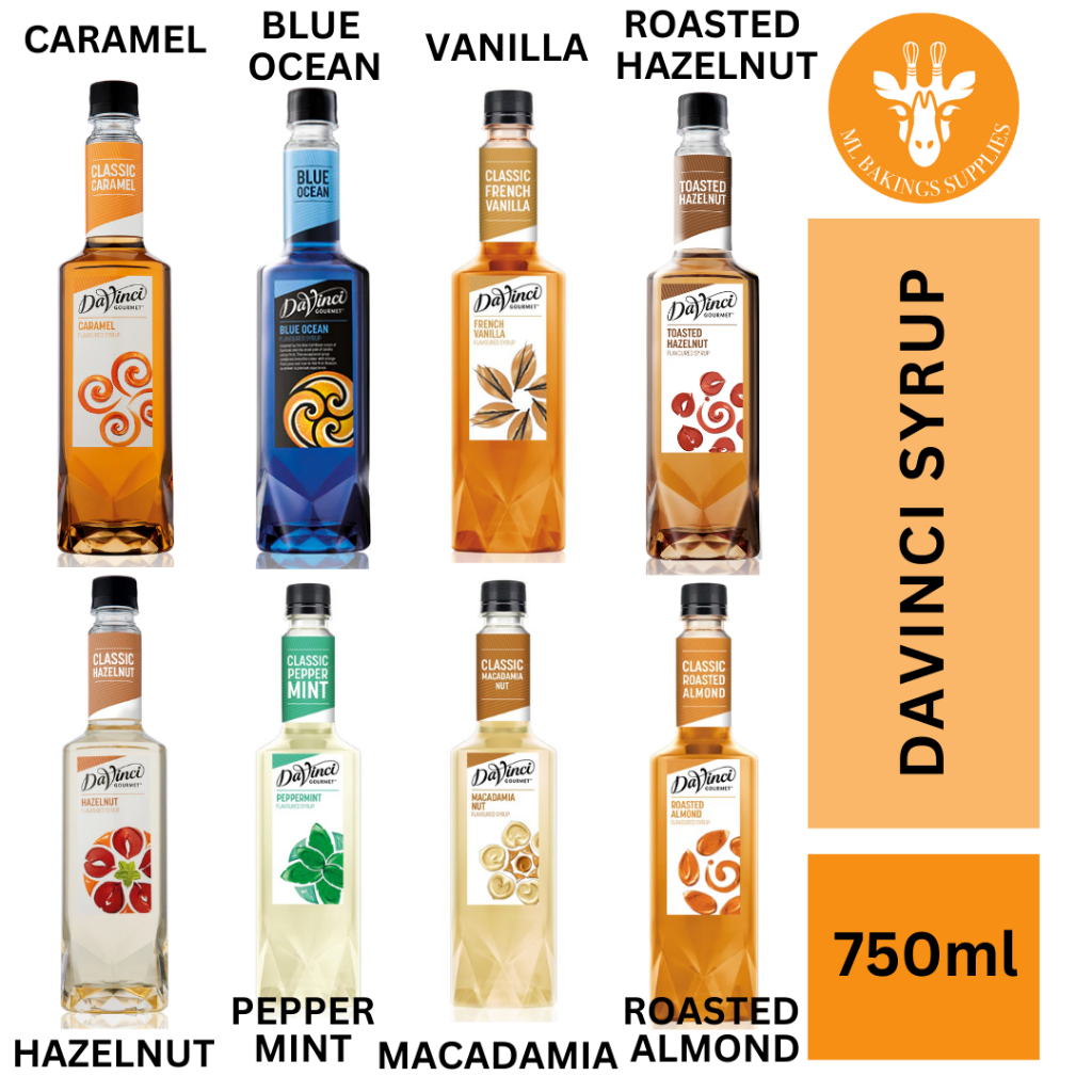 [READY STOCK] DaVinci Syrup 750ml HAZELNUT / CARAMEL / VANILLA/ BLUE ...