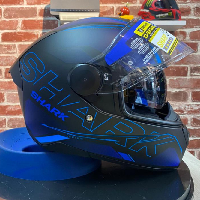 Shark D-SKWAL 2 Cadium Blue MAT Full Face Shark Helmets Shark Helmet ...