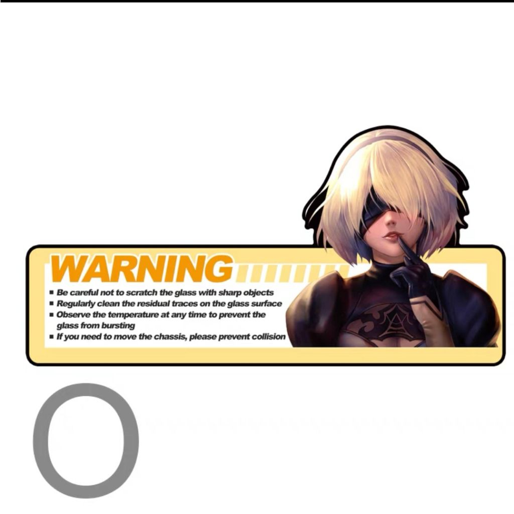 Shirakami Fubuki Hololive Vtuber Computer PC Case Sticker Transparent ...