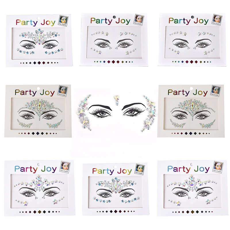 Rhinestones stickers Festival Party Makeup Effect Eye Face Rhinestone ...