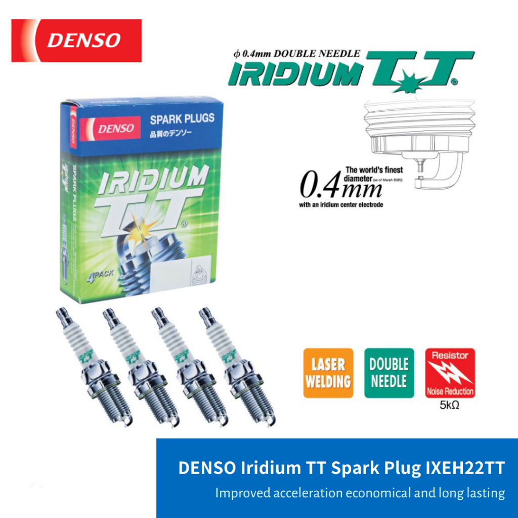 IXEH22TT DENSO Iridium TT Spark Plug - Proton Saga VVT Iriz Exora Bold ...
