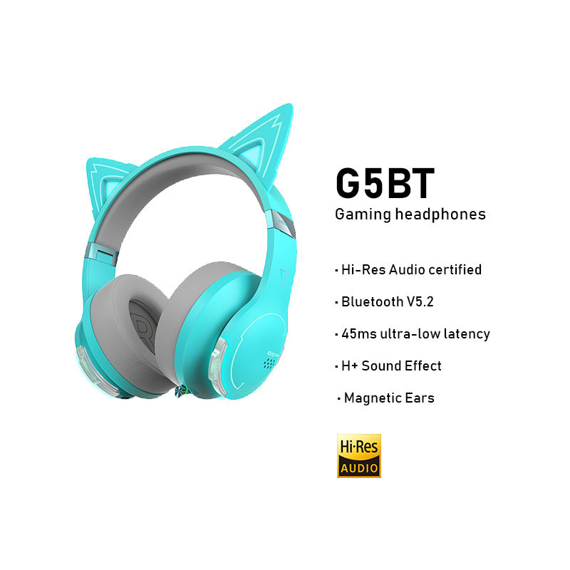 Edifier Hecate G5BT Gaming Headphone - Bluetooth V5.2 | Hi-Res Audio | H+ Sound | Magnetic Cat ...
