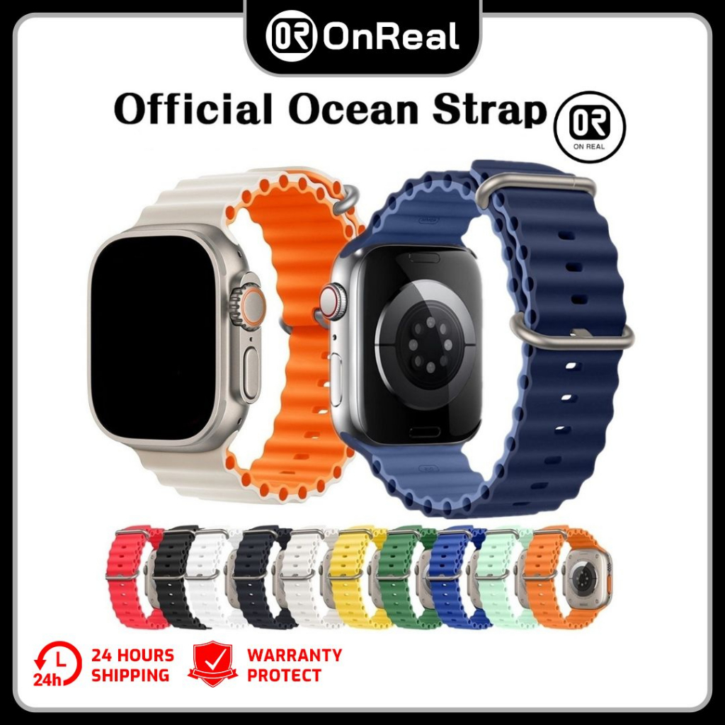 OnReal Ocean Silicone Strap Band ultra strap 49mm 45mm 44mm 42mm ...