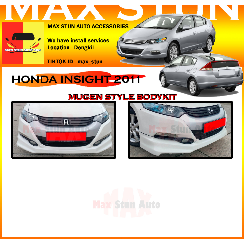 HONDA INSIGHT 2011 MUGEN FULL SET BODYKIT MG BUMPER SKIRT LIP CAR BODYKIT FRONT SKIRT SIDE SKIRT ...