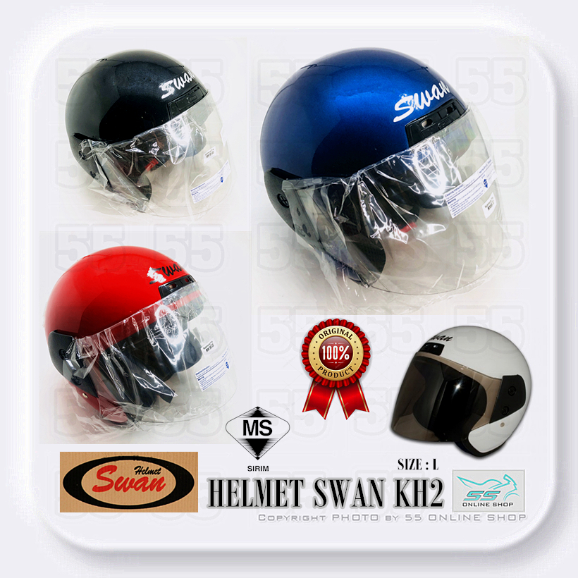 TOPI KELEDAR MOTOSIKAL HELMET SWAN S2 VISOREX WITH SIRIM ORIGINAL ...