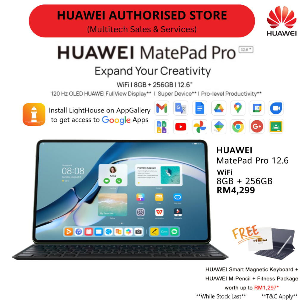 Huawei Matepad Pro 12.6 Inch 8GB + 256GB Wifi Version 120 Hz high ...