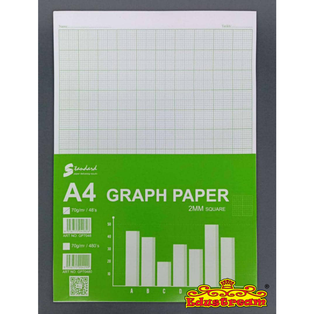 READY STOCK!! Standard Graph Paper A4 70 Gsm 480 Sheets | Shopee Malaysia