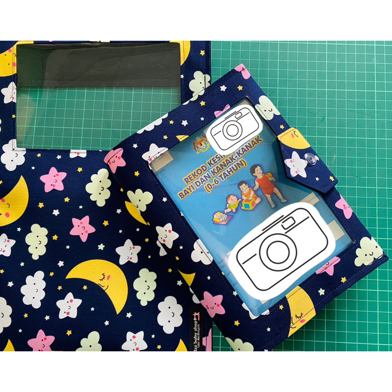 Corak bulan bintang 🌙⭐️☁️ Cover buku mengandung pink/buku klinik ...