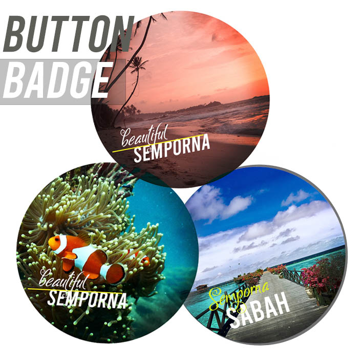 Button Badges Semporna Beach Sabah Souvenir Gift 50 mm | Shopee Malaysia