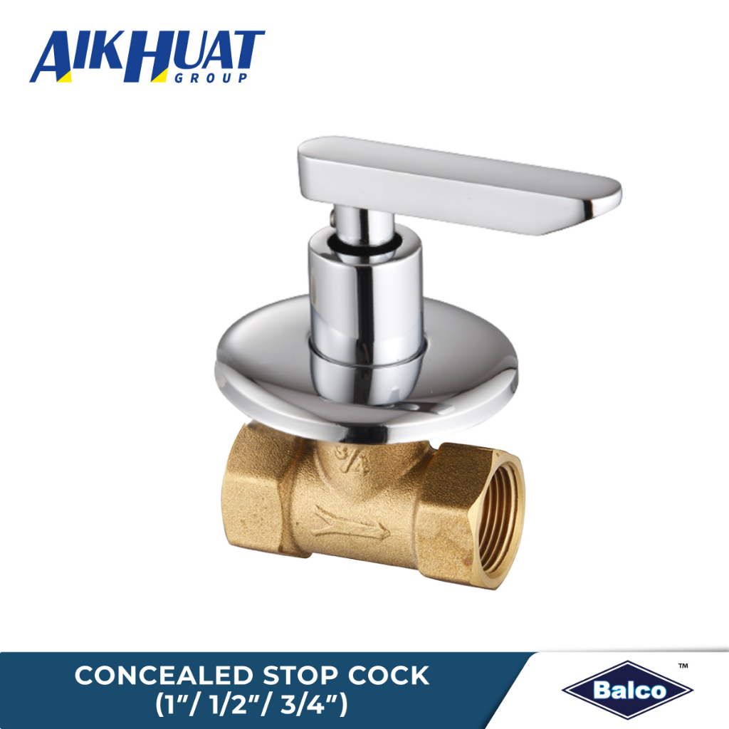 BALCO Stopcock Stop Cock | Concealed / Chrome (1/2" & 3/4" & 1") | Bathroom Shower Stop Cock ...
