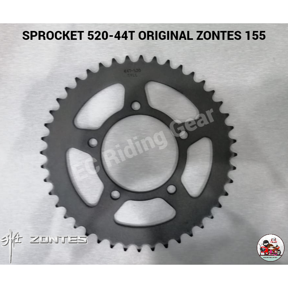 100% ORIGINAL ZONTES SPARE PART SPROCKET 520-44T ORIGINAL ZONTES ZT155 ...