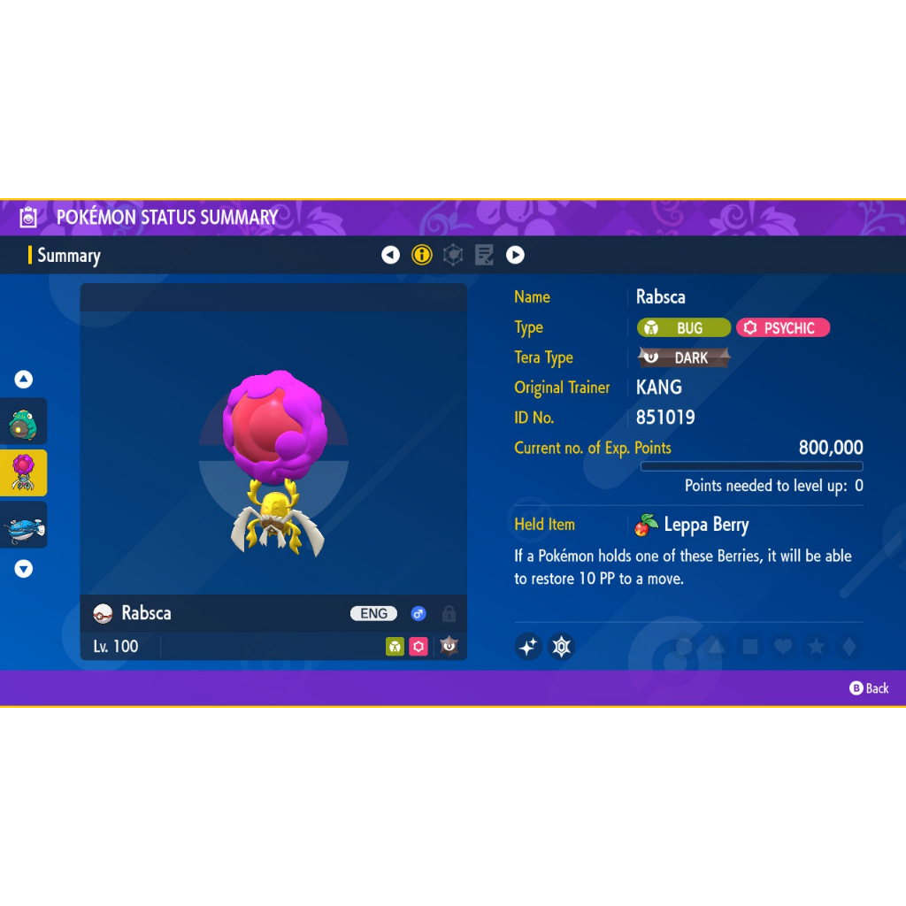 Pokemon Scarlet & Violet - 6IV Shiny Rabsca [Ranked Battle Best Build ...