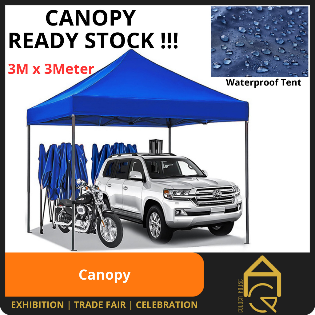 GDH 10x10 Ft Night Market Canopy Camping Tent 3x3m Payung Niaga ...