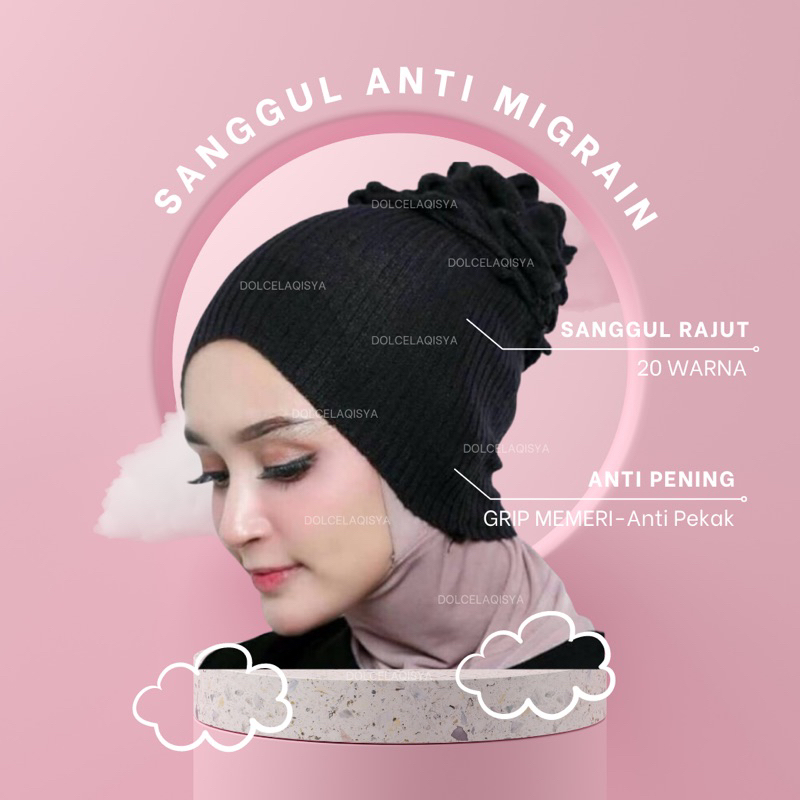 Inner Sanggul Anti Migrain (BELi3 FREE1 GifT) Inner Anti Pening sanggul ...