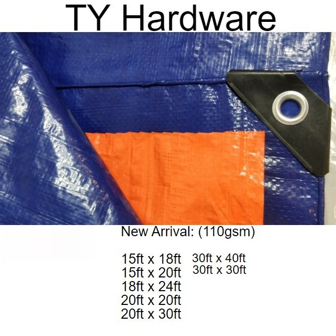 110gsm Blue Orange Yellow Canvas Tear & Water Resistance Tarpaulin ...