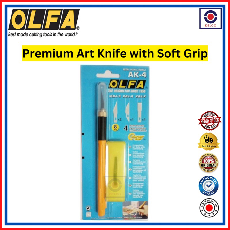 OLFA JAPAN AK-4 Premium Art Knife with soft grip Professional Comfortgrip hobby craft utility ...