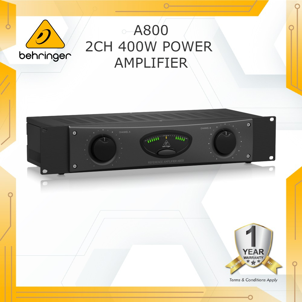 BEHRINGER A800 Professional 800-Watt Reference-Class Power Amplifier ...