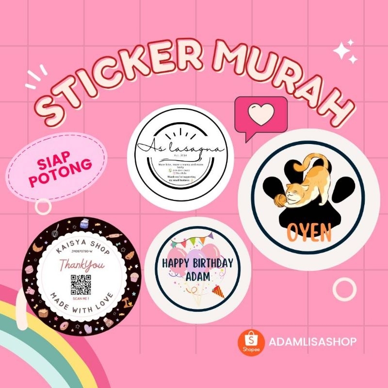 WATERPROOF sticker custom logo sticker | Shopee Malaysia