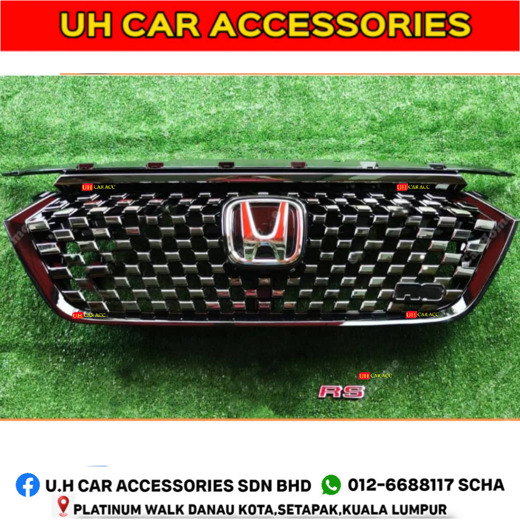 HONDA HRV 2020 2023 ABS RS DIAMOND FRONT GRILLE GRILL EMBLEM | Shopee ...
