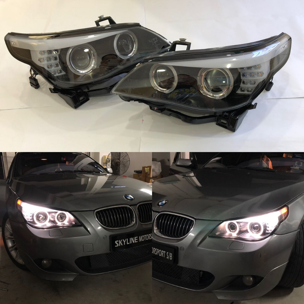 BMW E60 5 Series Head Lamp Headlight Projector With Led Ring 100% ...