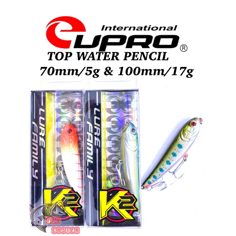 EUPRO K2 Top Water Pencil fishing lure 70mm/5g 100mm/17g | Shopee Malaysia