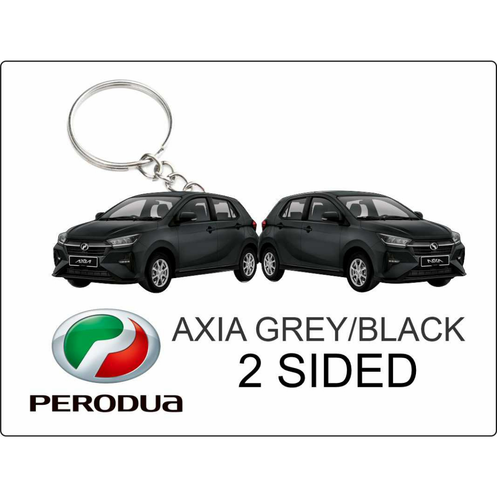 perodua axia grey black new 2023 keychain 2d | Shopee Malaysia