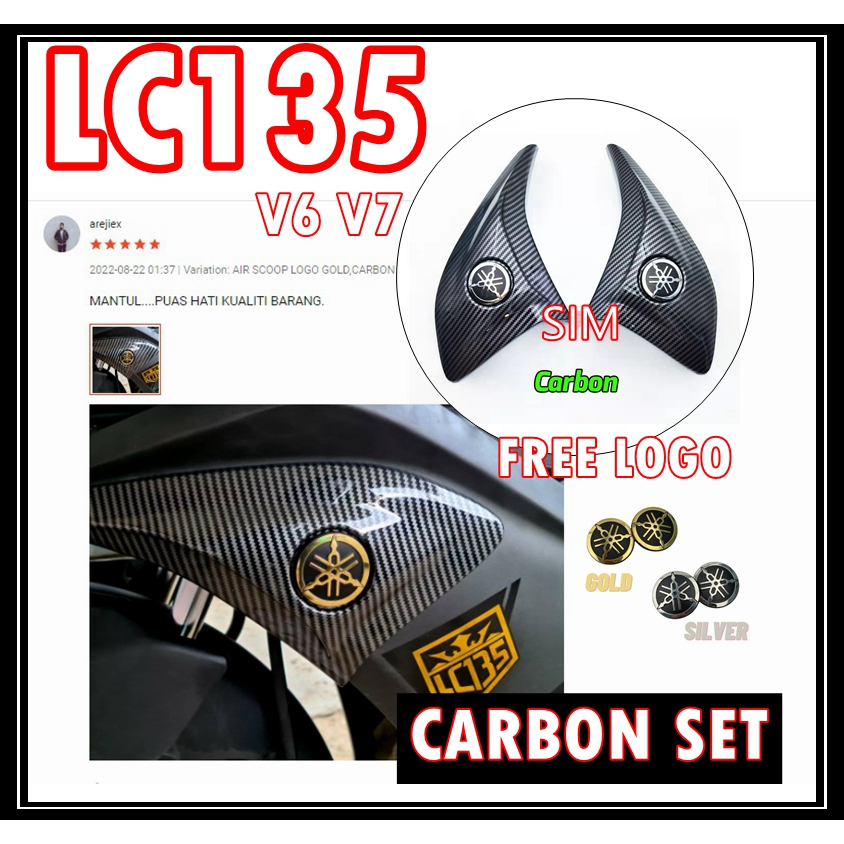 AIR SCOOP SIDE COVER CAP YAMAHA LC135 LC 135 NEW V6 V7 LEG SHIELD WITH ...