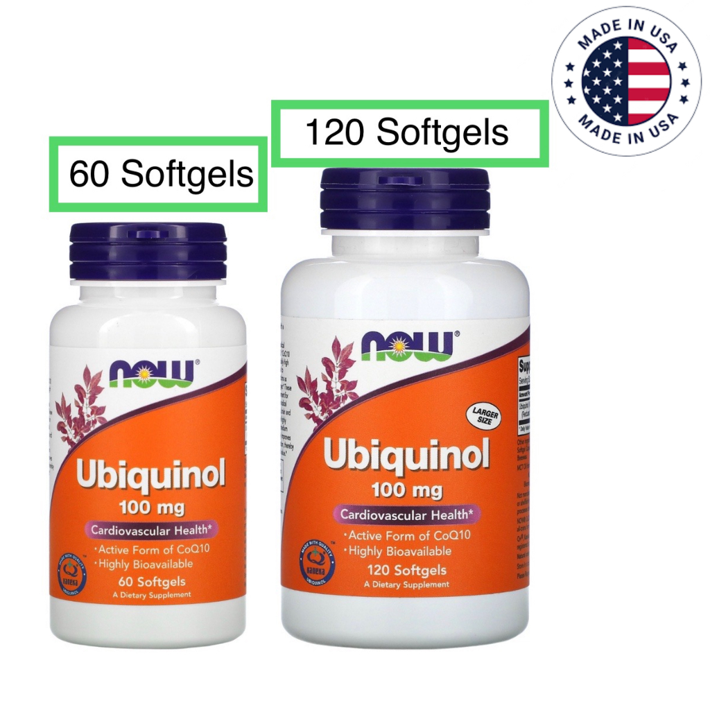 NOW FOODS Ubiquinol 100mg (60 Softgels/ 120 Softgels) 100% Authentic ...