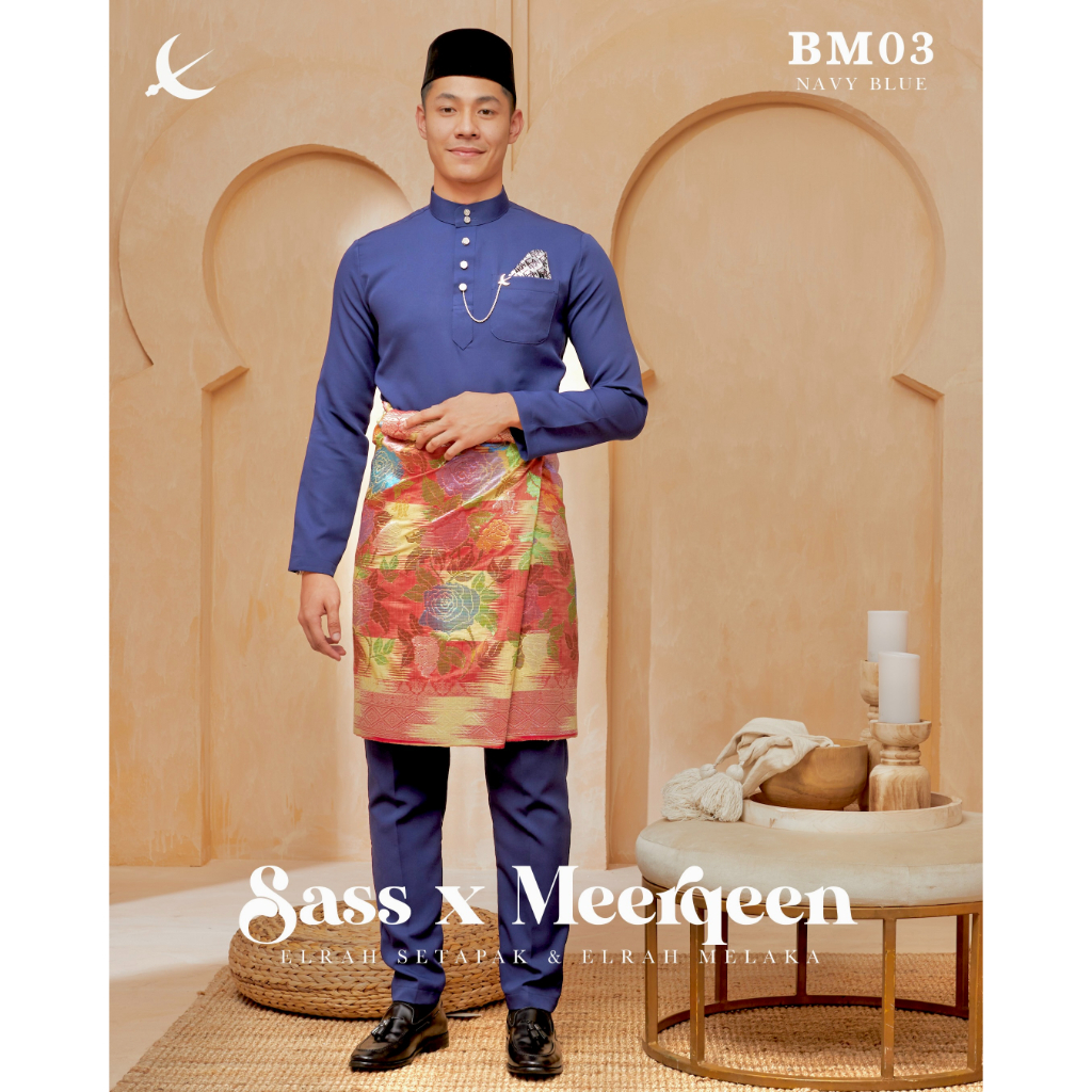 BLUE COLOUR CATALOGUE BAJU MELAYU MAGNIFICENT SLIM FIT Cekak Musang ...