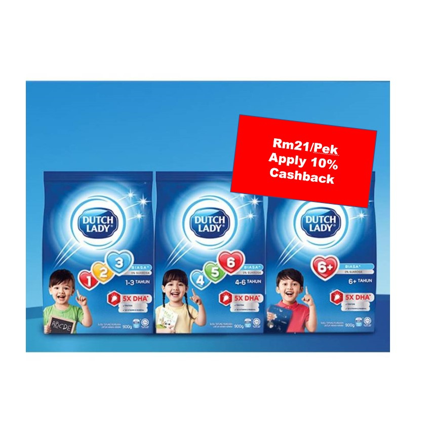 [Extra 50g]DUTCH LADY 123/456/6+(900G/850g) | Shopee Malaysia