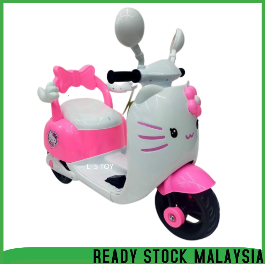 HELLO KITTY Ride on motor scooter bike Electronic electric Rechargeable ...