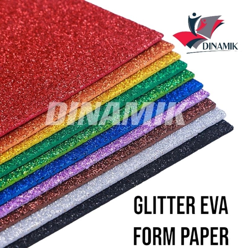 10 Mix Colour Glitter Eva Foam Sheet A4 Size | Shopee Malaysia