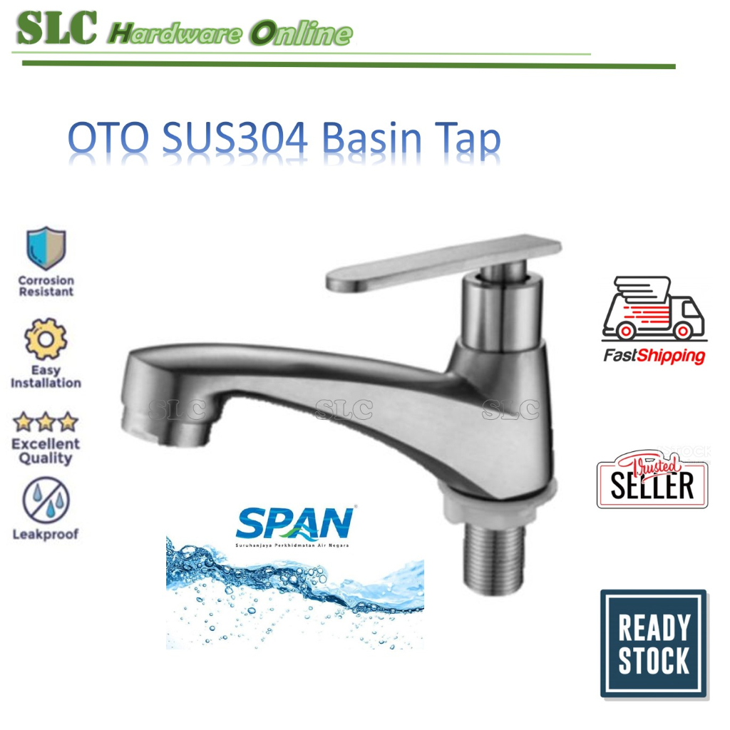 OTO Italy SUS 304 Heavy Duty Bathroom Basin Tap Pillar Tap 100% ...