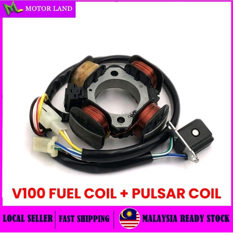 SUZUKI V100 V 100 FUEL COIL WITH PULSAR COIL SET / FIELD COIL ASSEMBLY ...