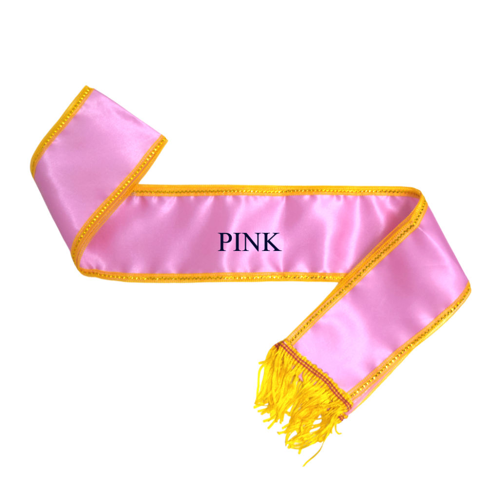Kain Selempang Custom Sash Gold Trim Custom Selempang Add on Wording Or ...