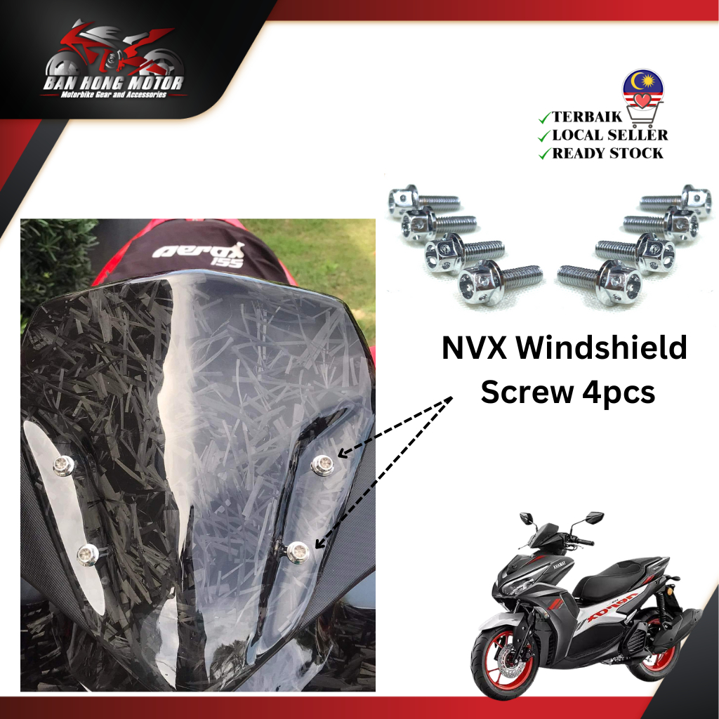 💫🇹🇭NVX NMAX XMAX Visor Skru Windshield Skru Titanium Bolt Screw/ Visor ...
