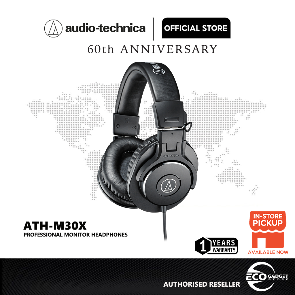 Audio-Technica Professional Monitor Over Ear Headphones ATH-M30x ...
