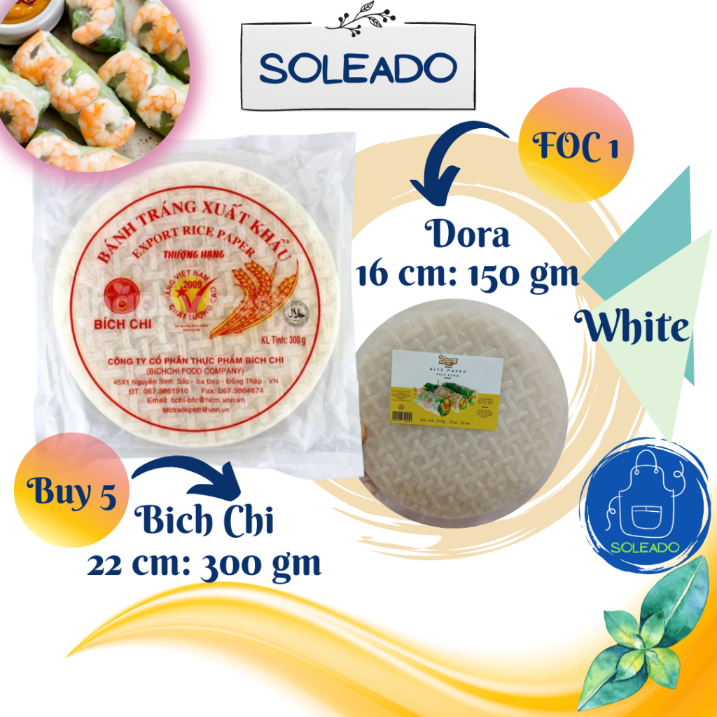Bich Chi Vietnam Rice Paper Vietnamese Spring Roll Sheet Popiah Kertas ...